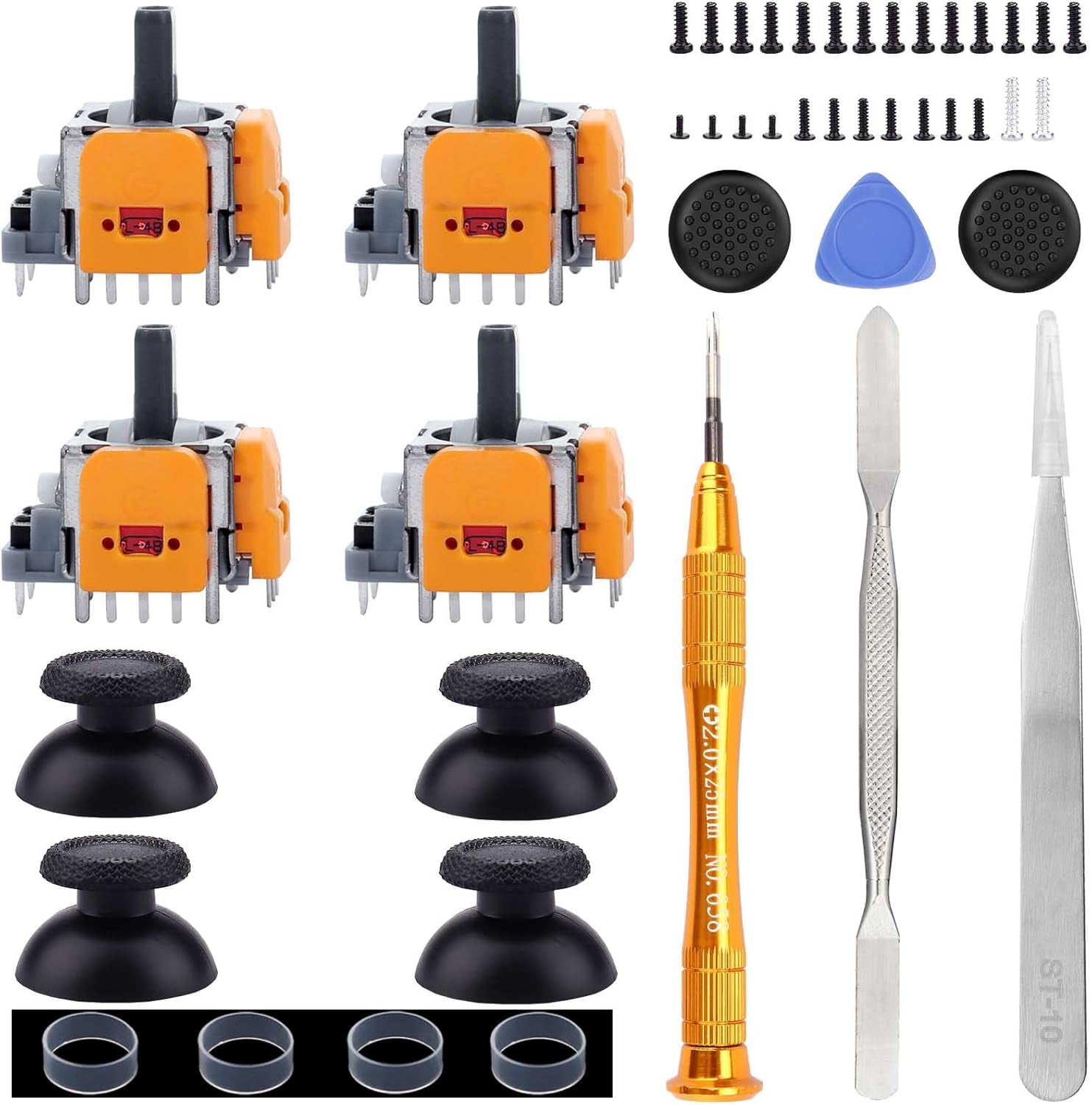 4 Pack Hall-Effect Joysticks Replacement for DualSense PS5 Controller ...