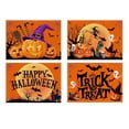 4 Pack Halloween Decor Linen Placemats, Pumpkin Witch Ghost Printed ...
