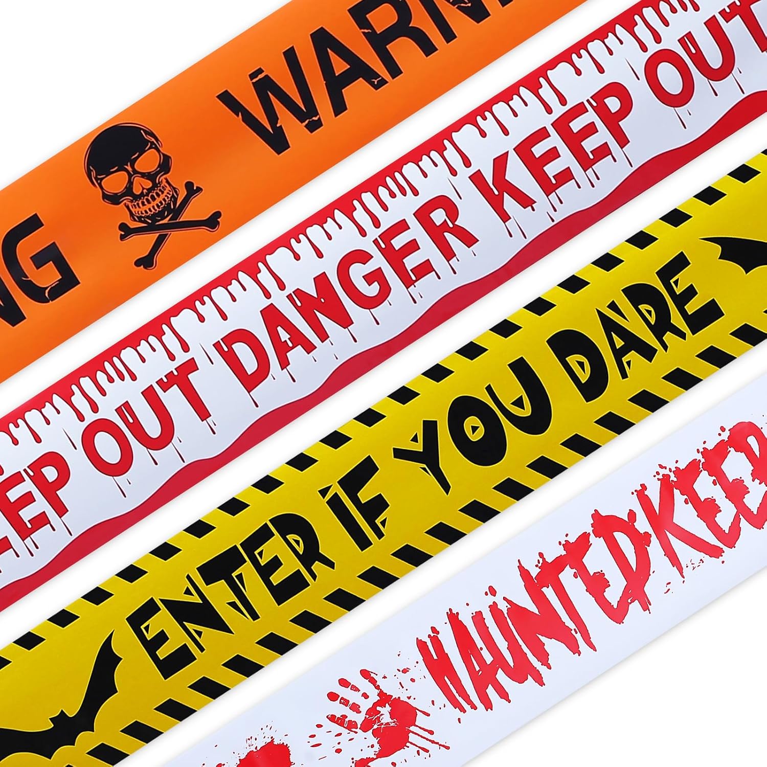4 Pack Halloween Decorations Caution Tape Roll 3in 82ft Halloween ...