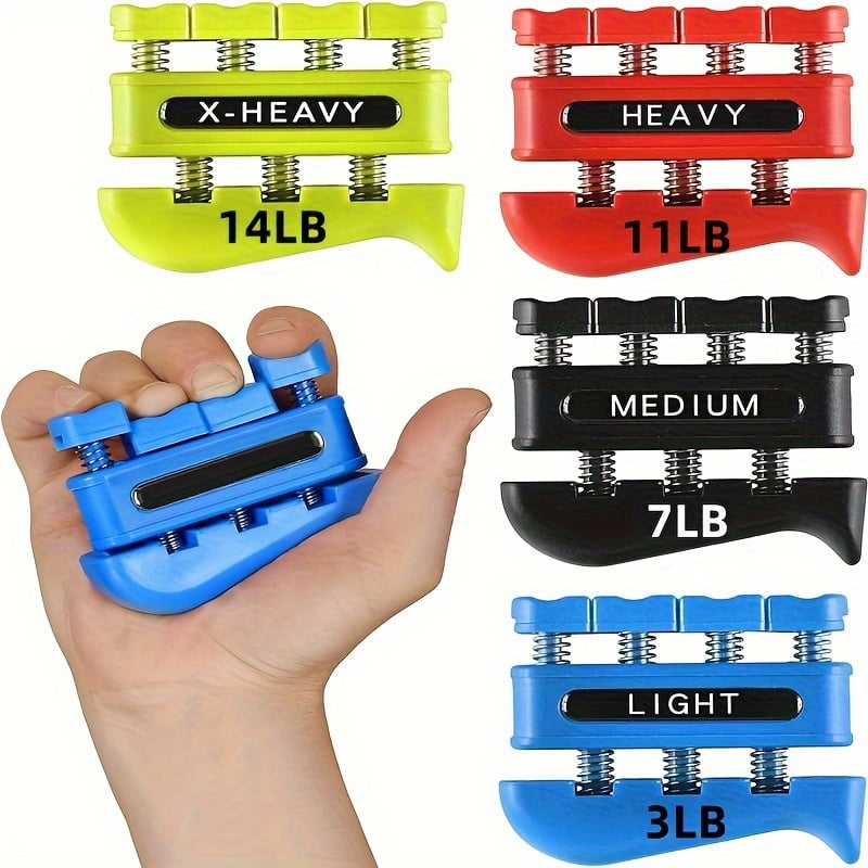 4-Pack Hand Grip Strengtheners – Finger Exercisers, Forearm Strength ...