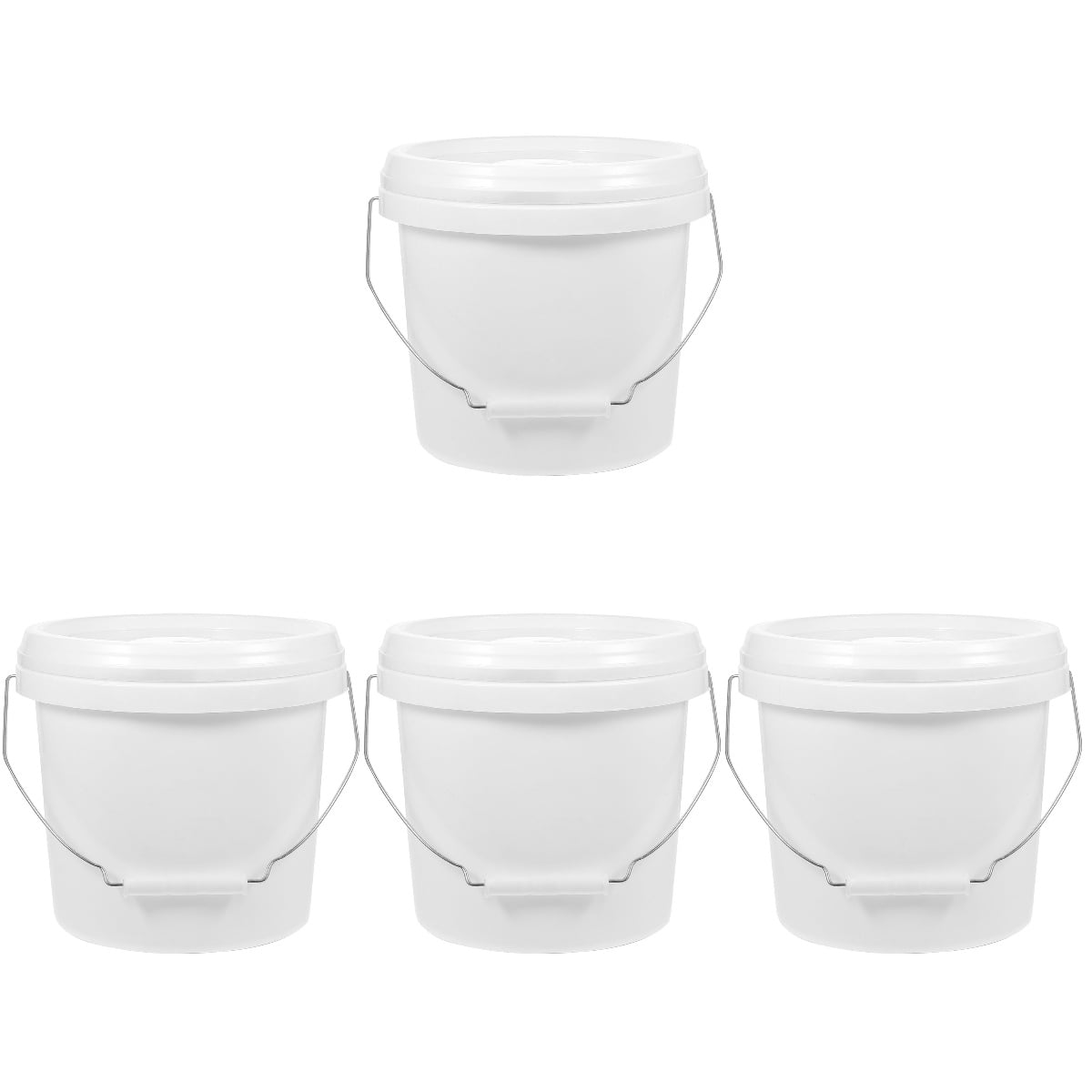 4 Pack Hand-held Bucket 5l Bucket with Lid Pigment Bucket 24.5X24.5cm ...