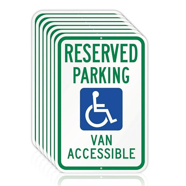 4 Pack Handicap Of Accessible Sign 12 "x 17"- Aluminum - Engineer Grade ...