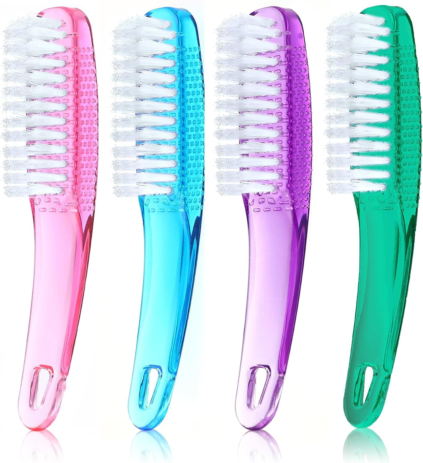 4 Pack Handle Nail Brushes, Nail Brush for Cleaning Fingernails, Nail ...