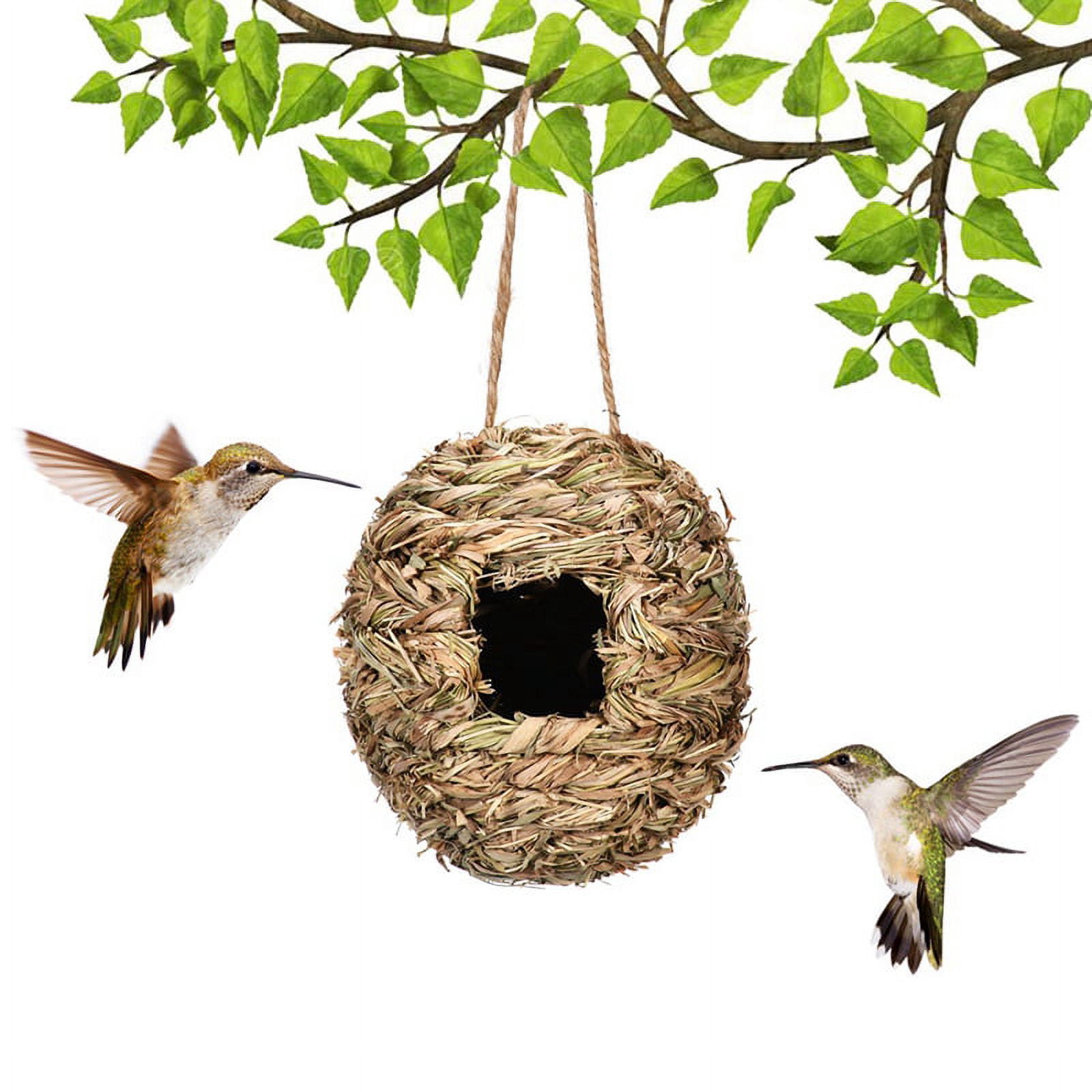 4 Pack Hanging Bird Nest House for Outside,Ball Shape,Hand Woven,Made ...