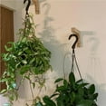4 Pack Hanging Plant Hook, Plant Hangers Indoor, Wooden Hanging Basket ...