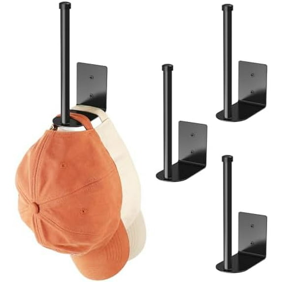 4 Pack Hat Racks for Baseball Caps, Stainless Steel Hat Organizer for ...