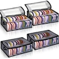 4 Pack Hat Storage for Baseball Caps, Non-woven Wide Hat Organizer ...