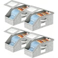 4 Pack Hat Storage Box for Baseball Caps, Stackable Hat Storage for ...