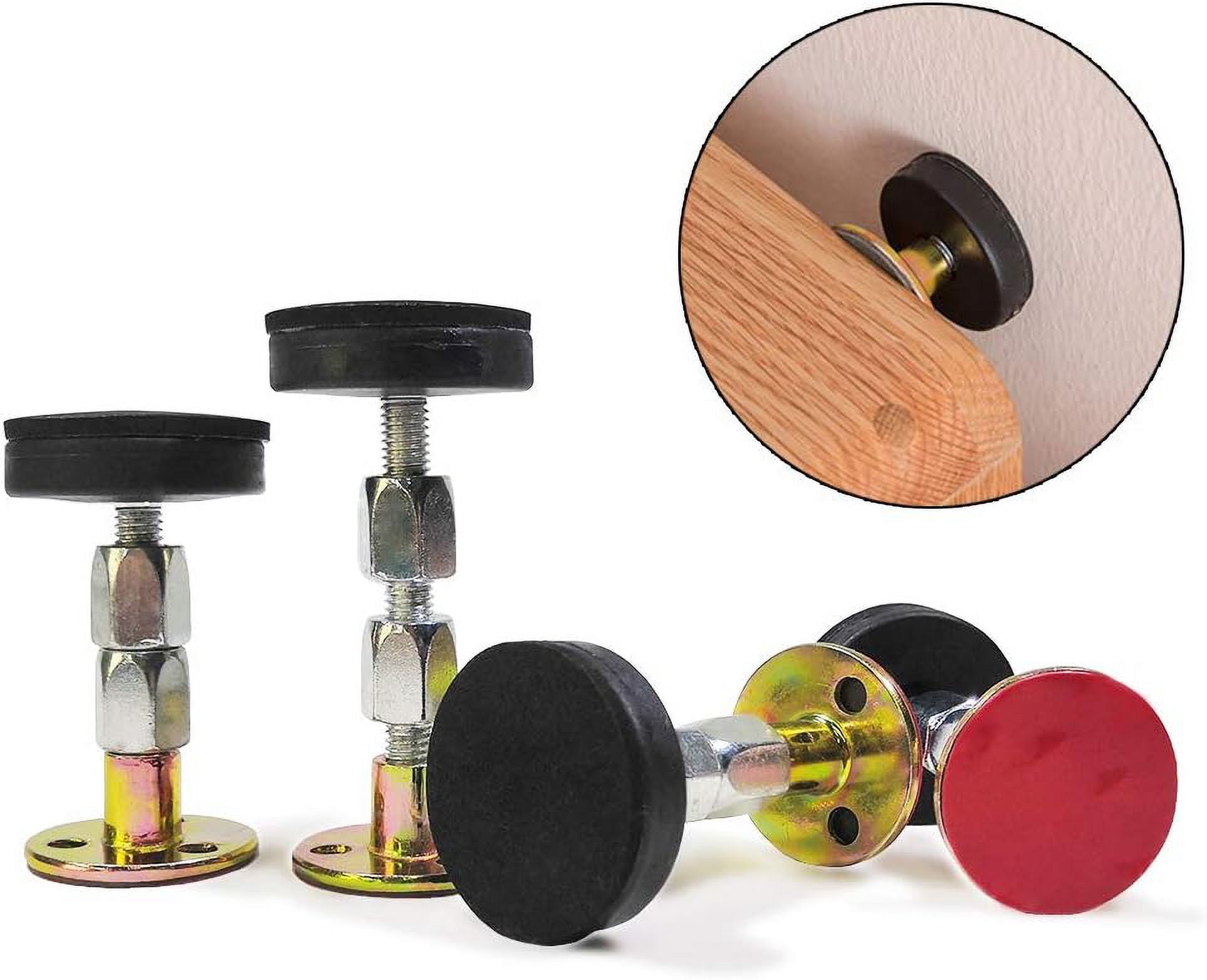 4 Pack Headboard Stoppers, Adjustable Thread Anti-Shake Tool BWall ...
