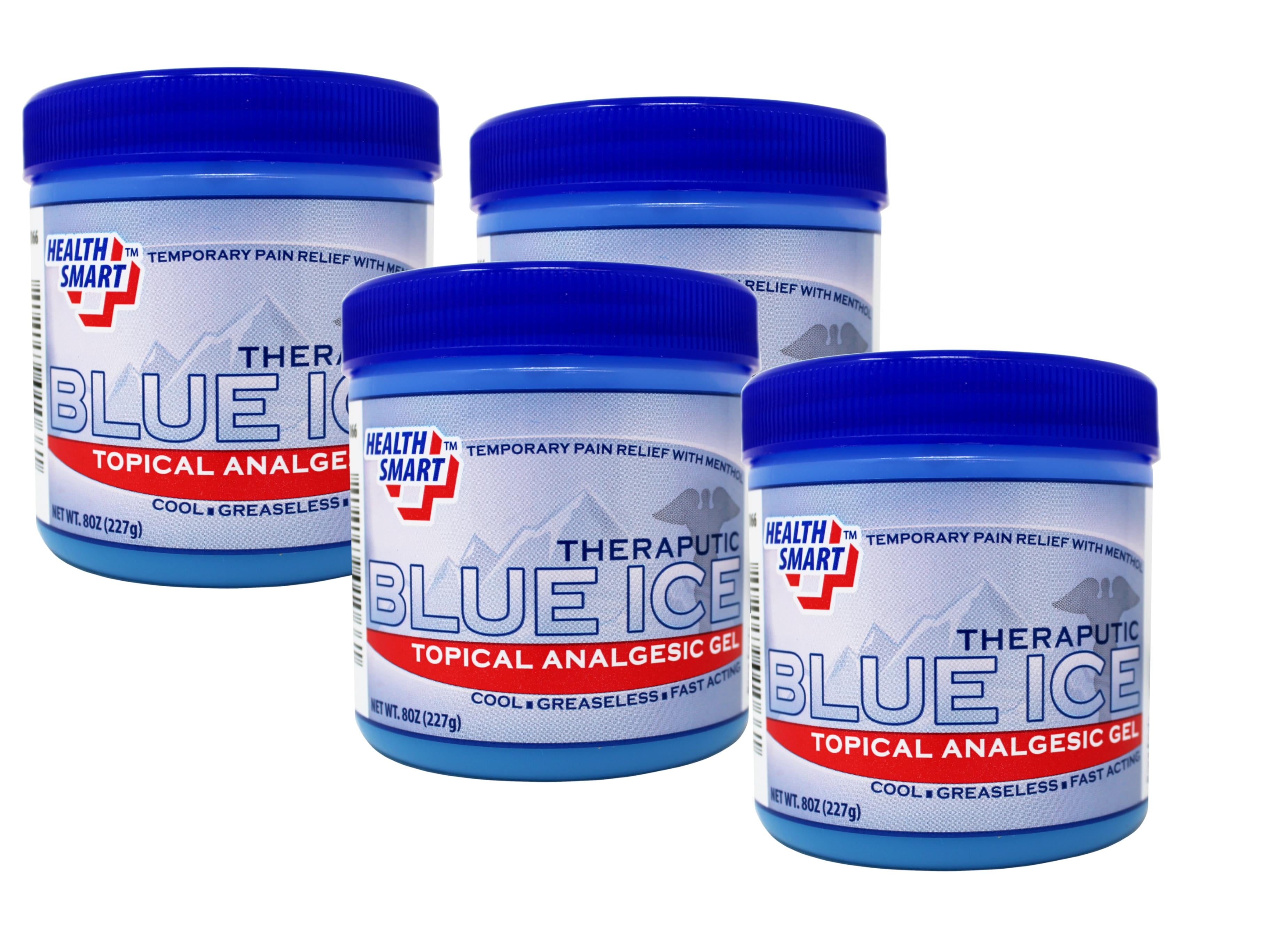 4 Pack - Health Smart Blue Ice Pain Relief Gel, Topical Analgesic Gel ...