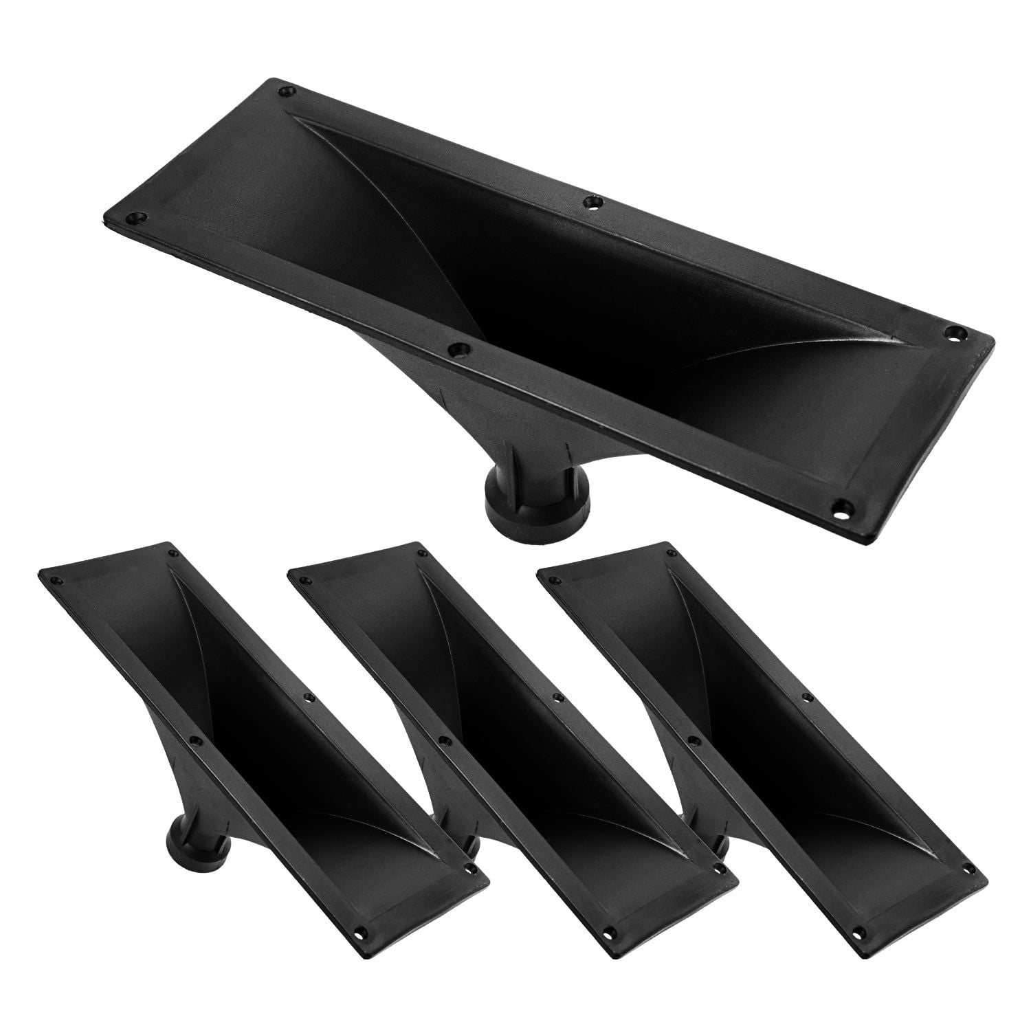 4-Pack Heavy Duty 3"x7" Acoustic Horn Lens Throats - ABS Waveguide for ...