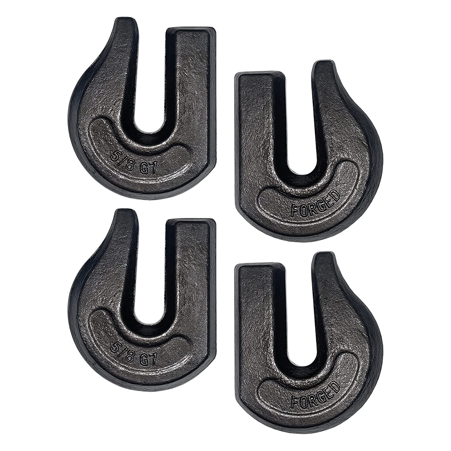 4 Pack Heavy Duty 5/8" Weld On Grab Hook, Grade 70 Clevis Chain Hook ...
