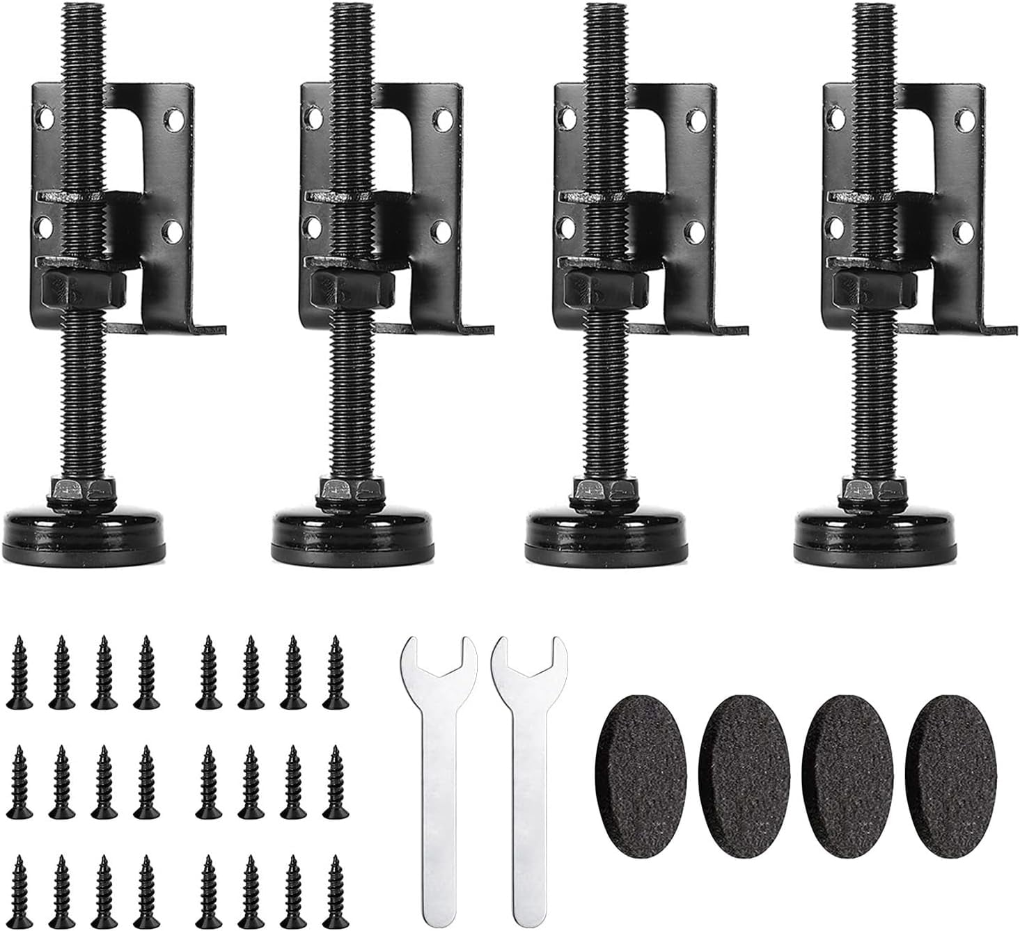 4 Pack Heavy Duty Adjustable Leveling Feet - Furniture Levelers for ...