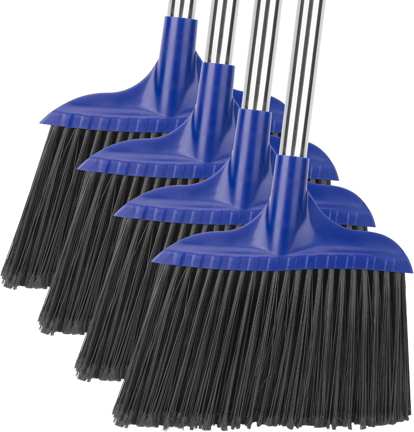 4 Pack Heavy Duty Broom Indoor/Outdoor Commercial Brooms Angle Broom 53 ...
