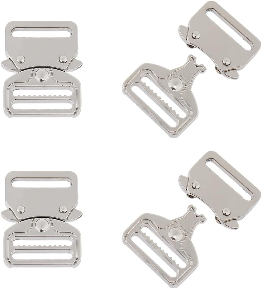 4 Pack Heavy Duty Buckles Alloy Buckle 4.3x3.4cm Adjustable Buckles ...