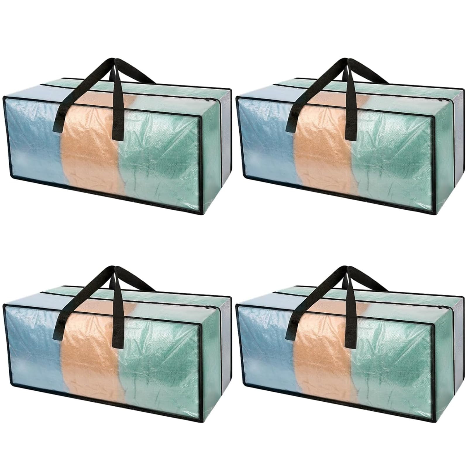 4 Pack Heavy Duty CLear Moving Bags, Large CLear Storage Bags for ...