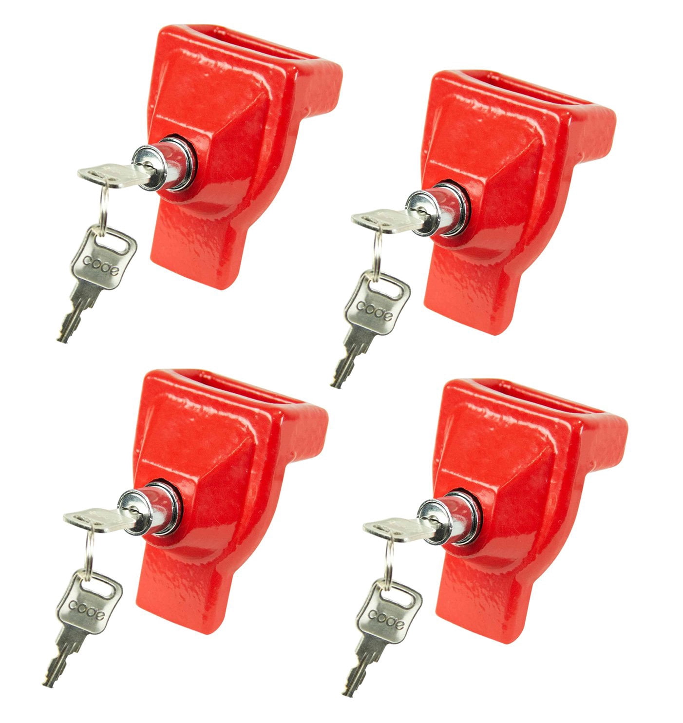 (4 Pack) Heavy Duty Aluminum Air Brake Glad Hand Lockout Key Security ...