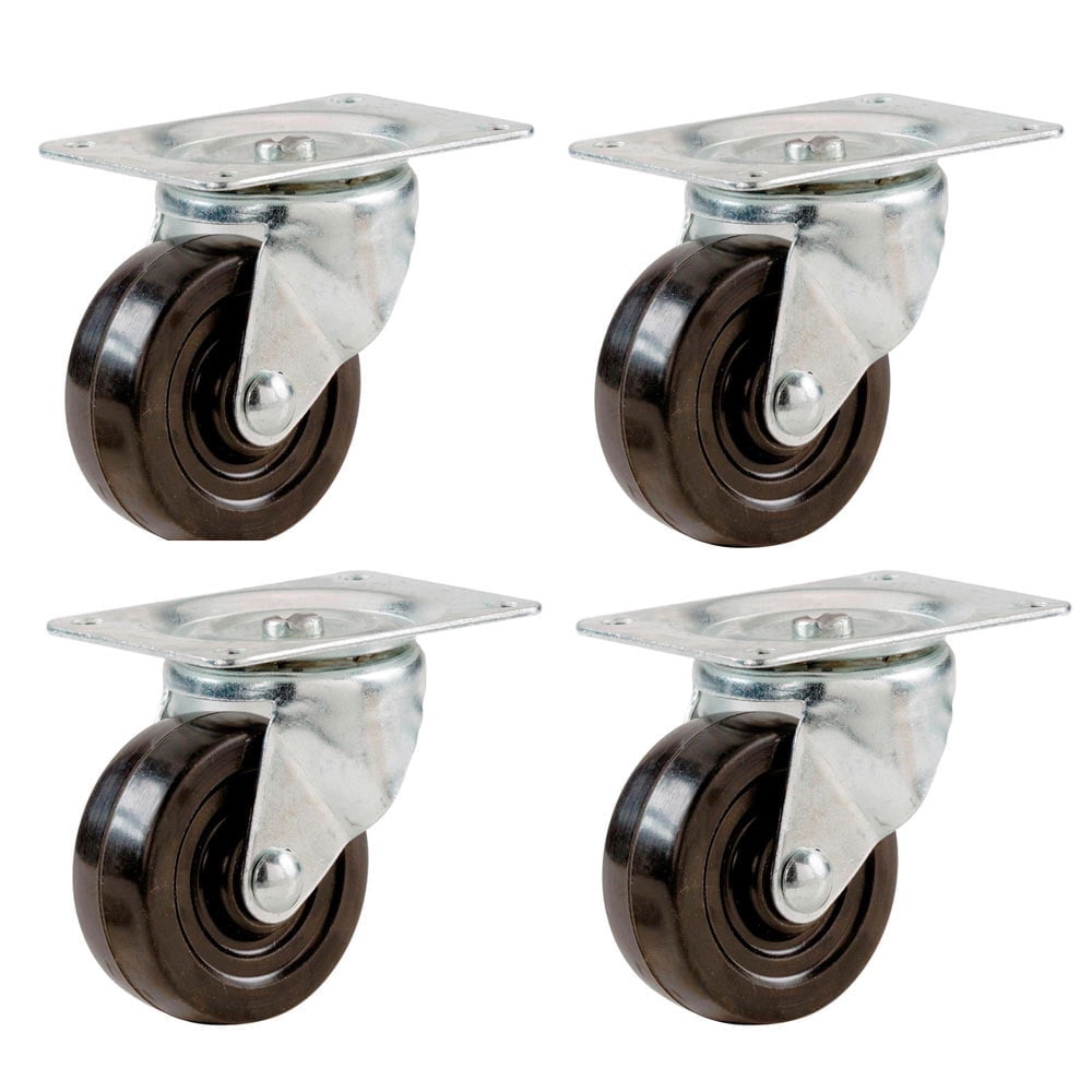 "QNP RRG 4 Pack 1.5"" Heavy Duty Swivel Chair Casters with Brake, Non ...