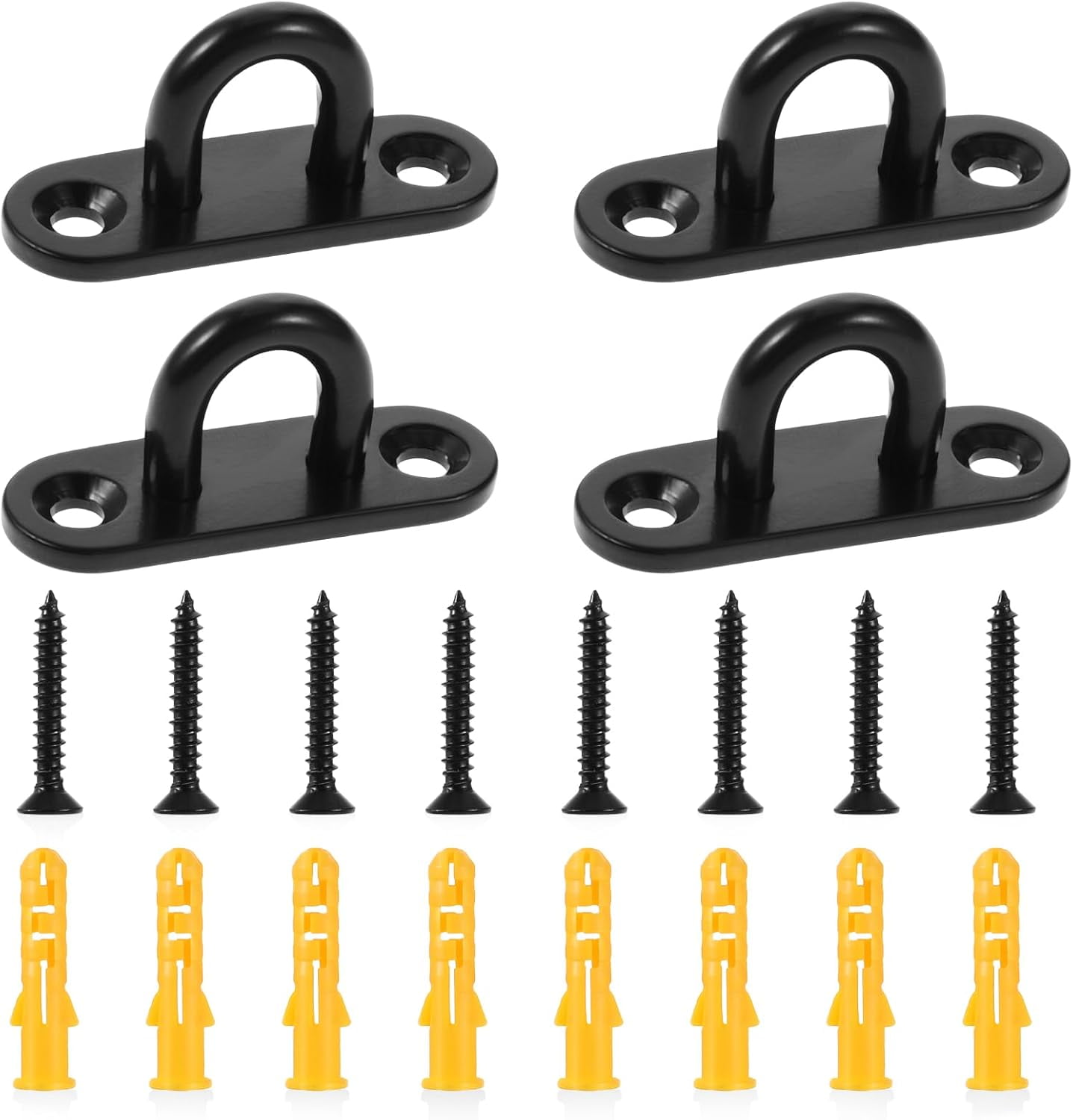 4 Pack Heavy Duty Ceiling Hooks, Stainless Steel Pad Eye Plate Hooks ...