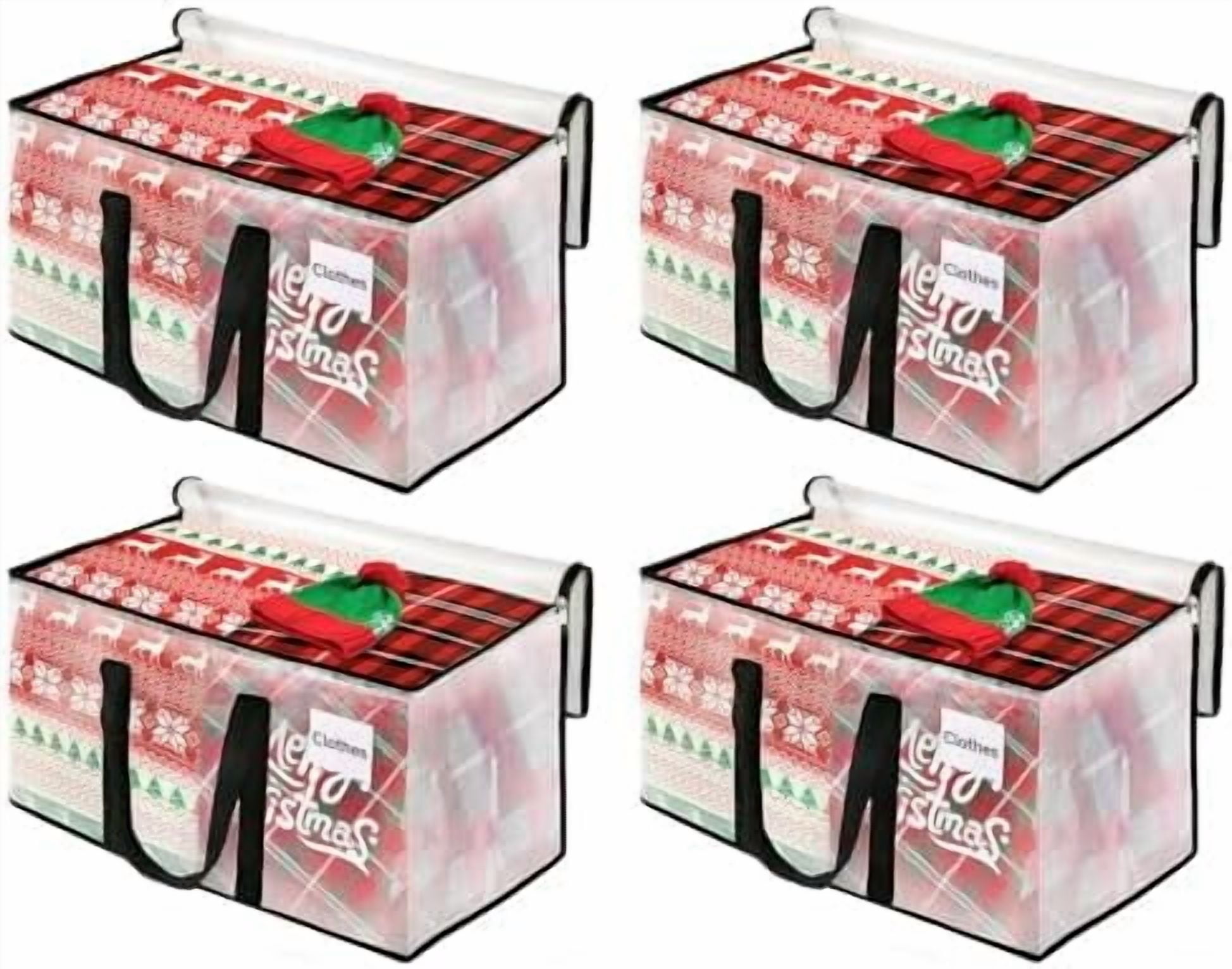 4-Pack Heavy Duty Extra Large Clear Moving Bags, 125L, Reinforced ...