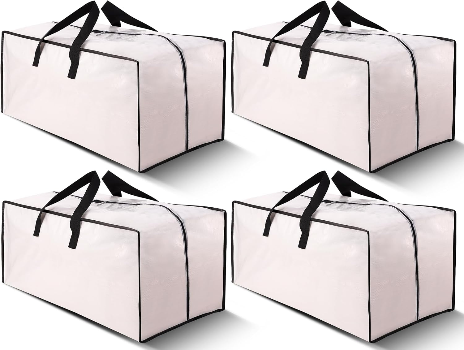 4 Pack Heavy Duty Extra Large Moving Bags with Backpack Straps - Strong ...