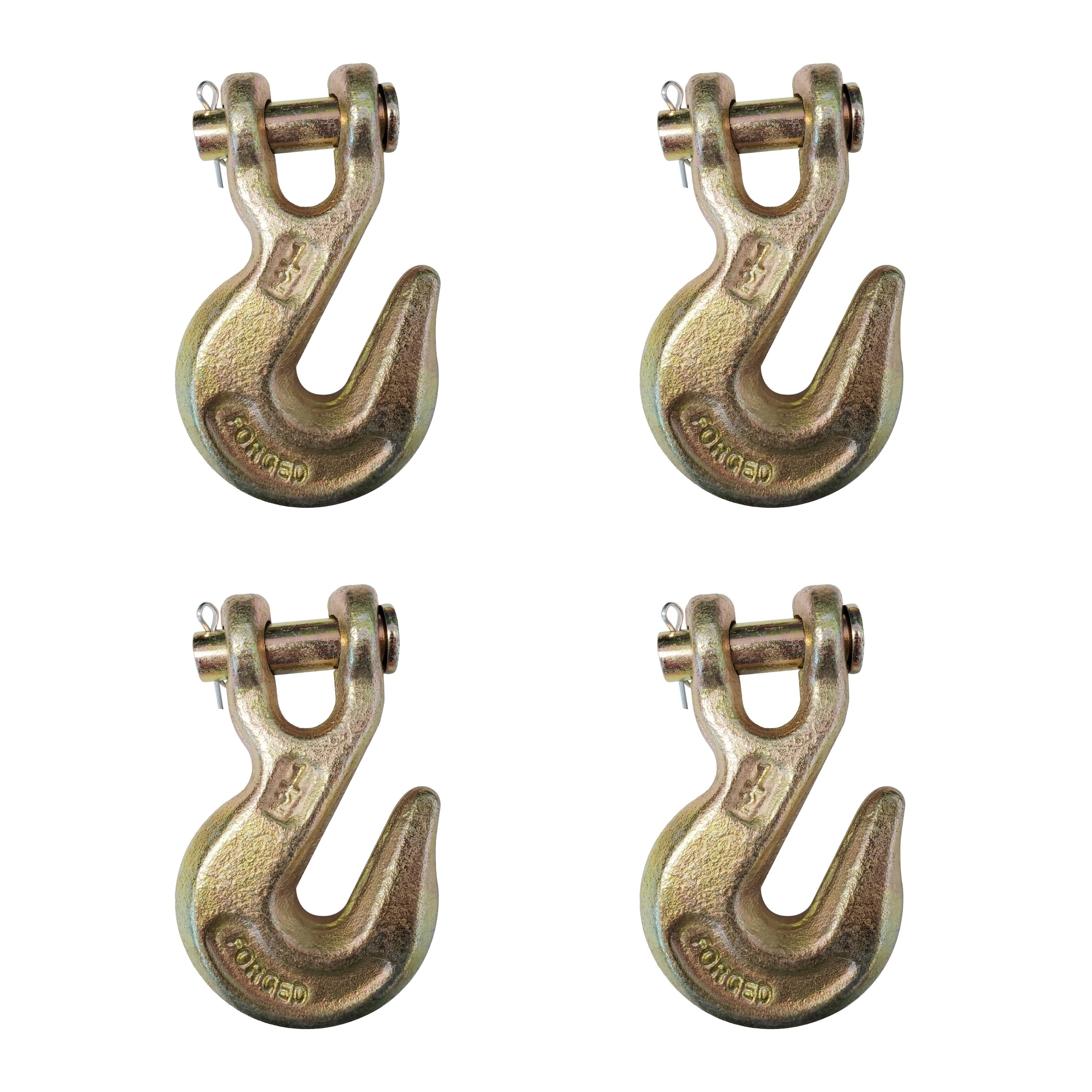 4 Pack Heavy Duty G70 1/2" Clevis Grab Hook Flatbed Truck Trailer ...