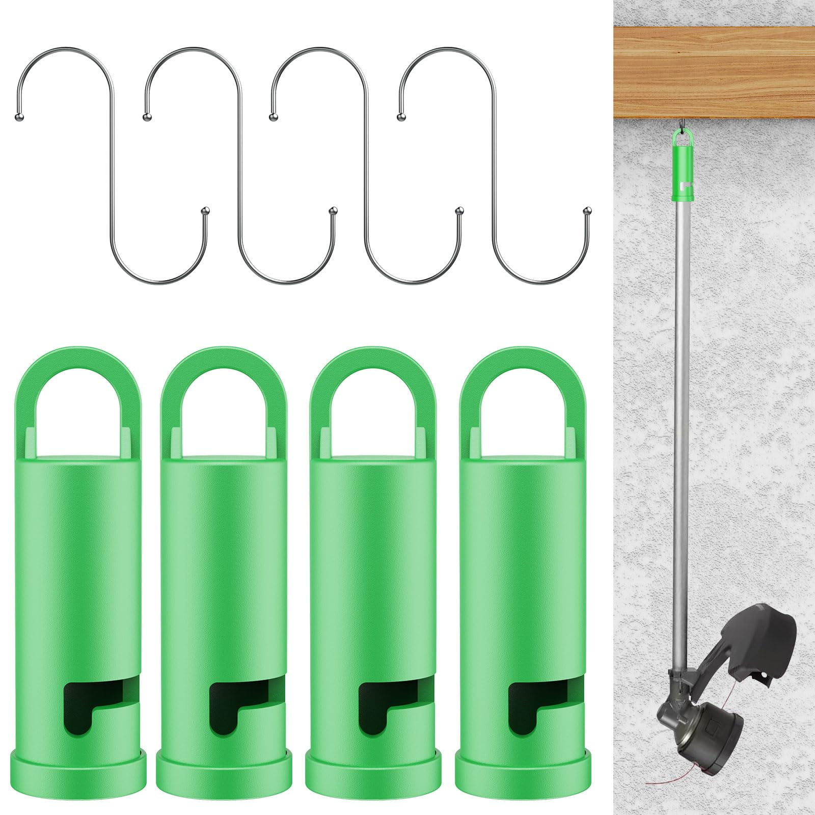 4 Pack Heavy Duty Garage Storage Hooks for EGO Power Mu-ltihead System ...