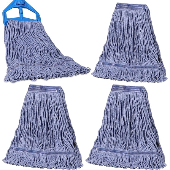 4 Pack Heavy Duty Mop Head Replacements,String Mop Head for Commercial ...