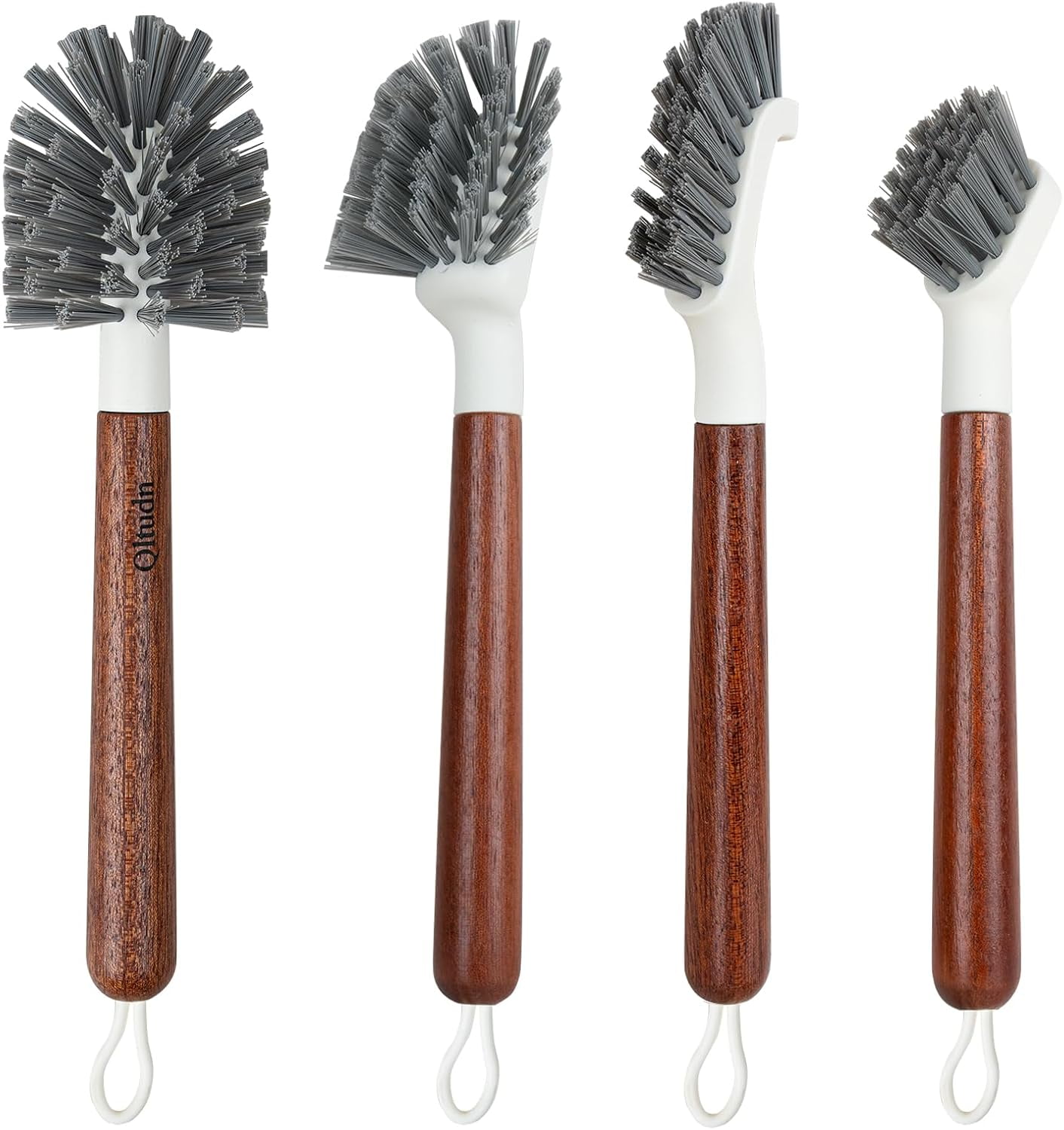 4-Pack Heavy Duty Scrub Brushes with 11" Sapele Wood Handle – PBT ...