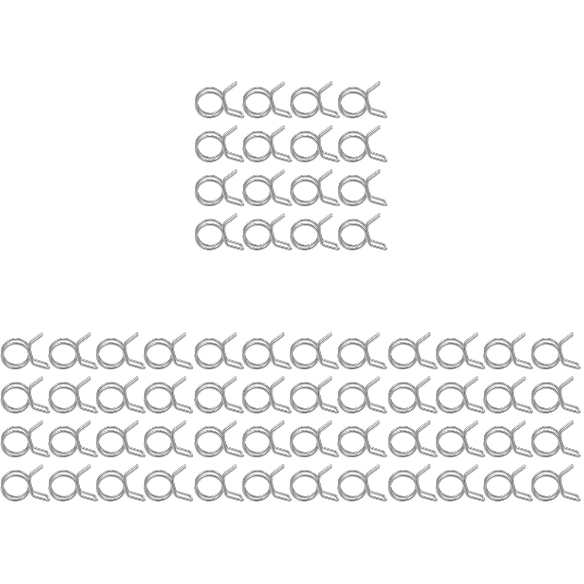 4 Pack Heavy Duty Spring Hose Double Clamps Leak-proof Easy to Use ...