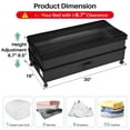 4 Pack Height-adjustable Under Bed Storage With Wheels Containers Shoe ...
