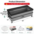 4 Pack Height-adjustable Under Bed Storage With Wheels Containers Shoe ...