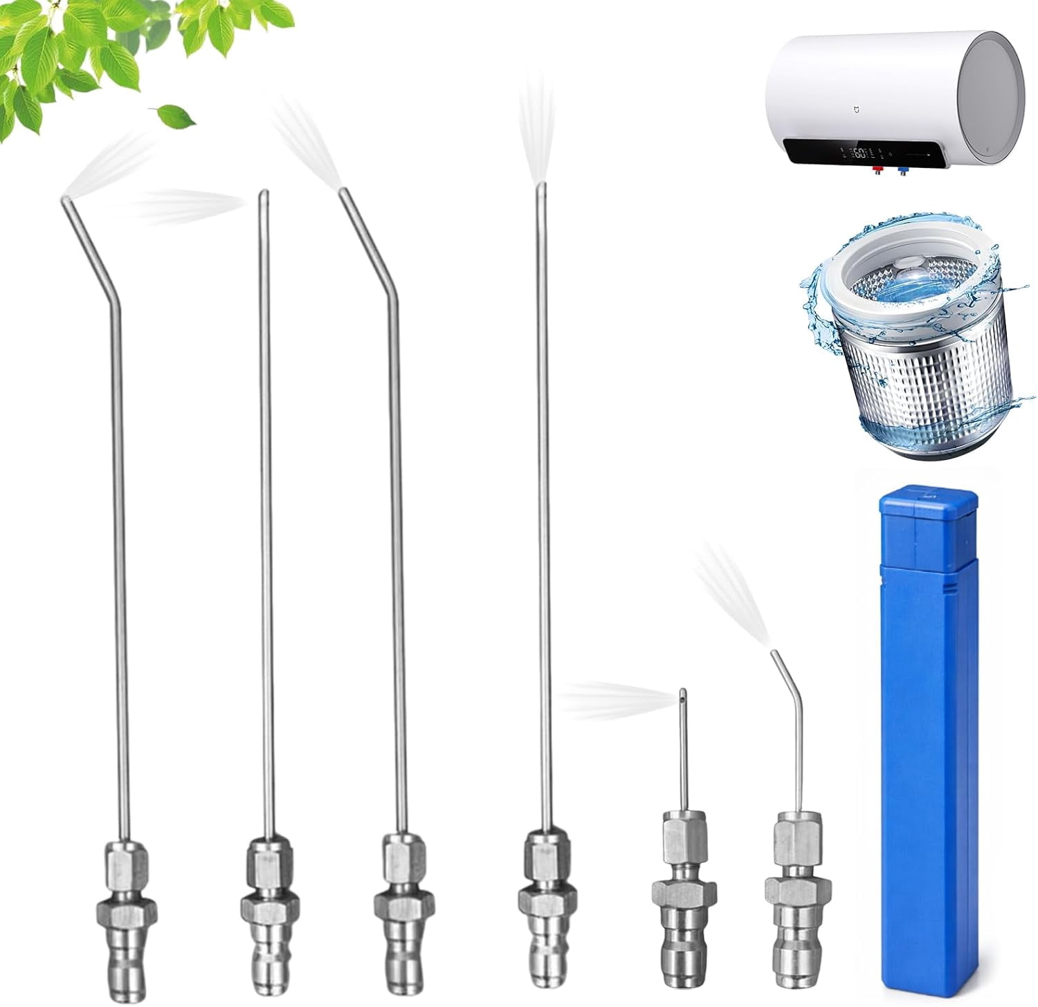 4 Pack High Pressure Washer Nozzle Kit for Washing Machine & AC ...
