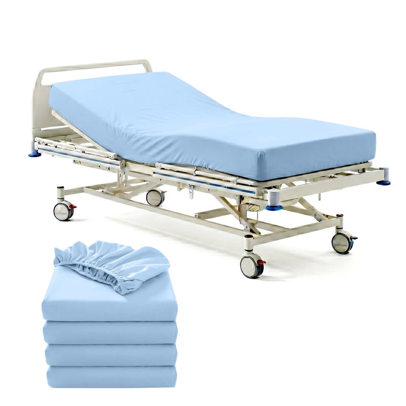4 Pack Hospital Bed Fitted Sheets 36" x 80" x 6" Deep – 100% Egyptian ...