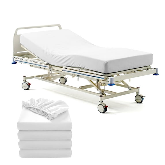 4 Pack Hospital Bed Fitted Sheets 36" x 80" x 9" Deep – 100% Egyptian ...