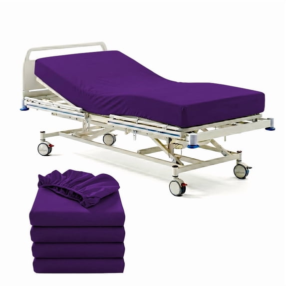 4 Pack Hospital Bed Fitted Sheets 36" x 84" x 8" Deep – 100% Egyptian ...