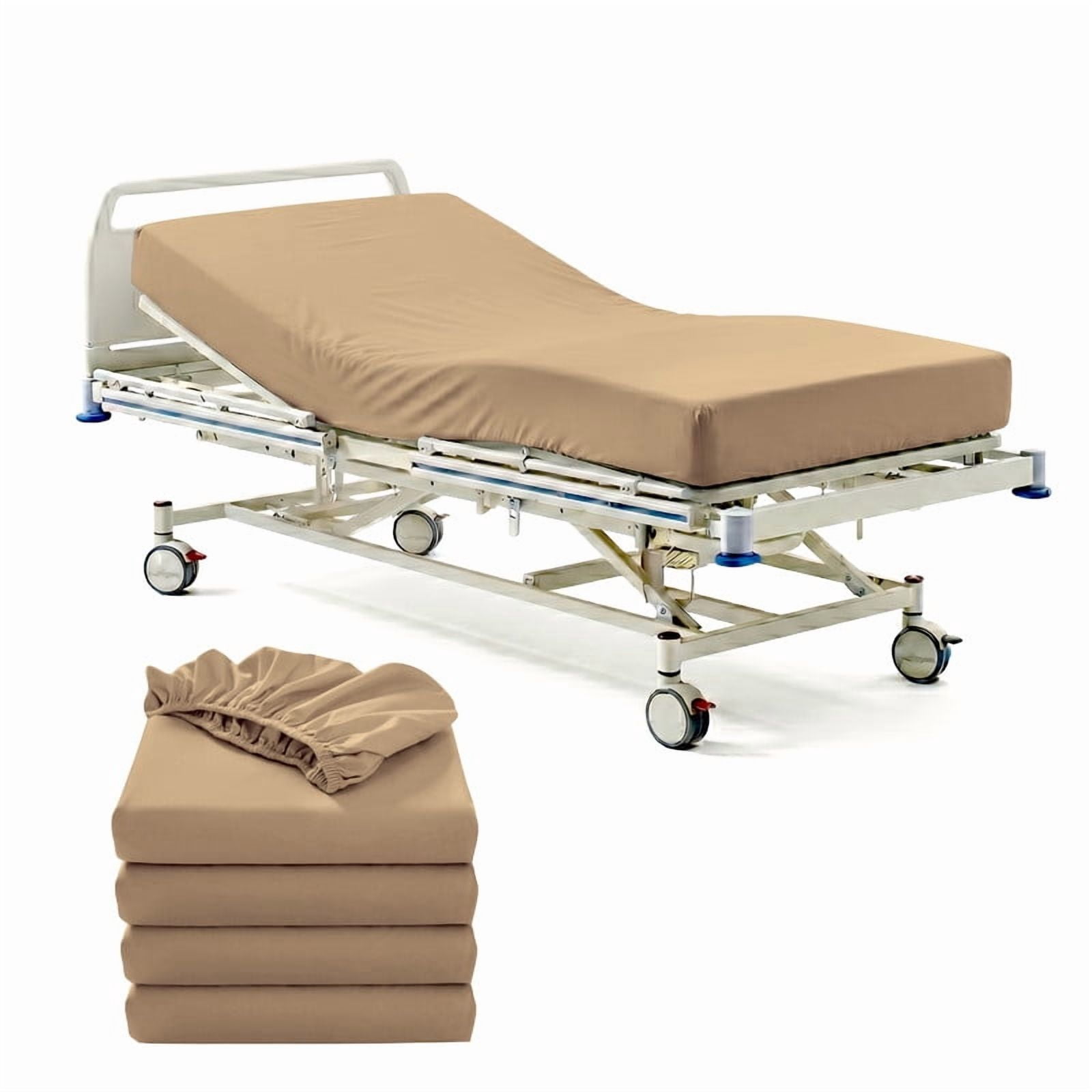 4 Pack Hospital Bed Fitted Sheets 36" x 84" x 9" Deep – 100% Egyptian ...