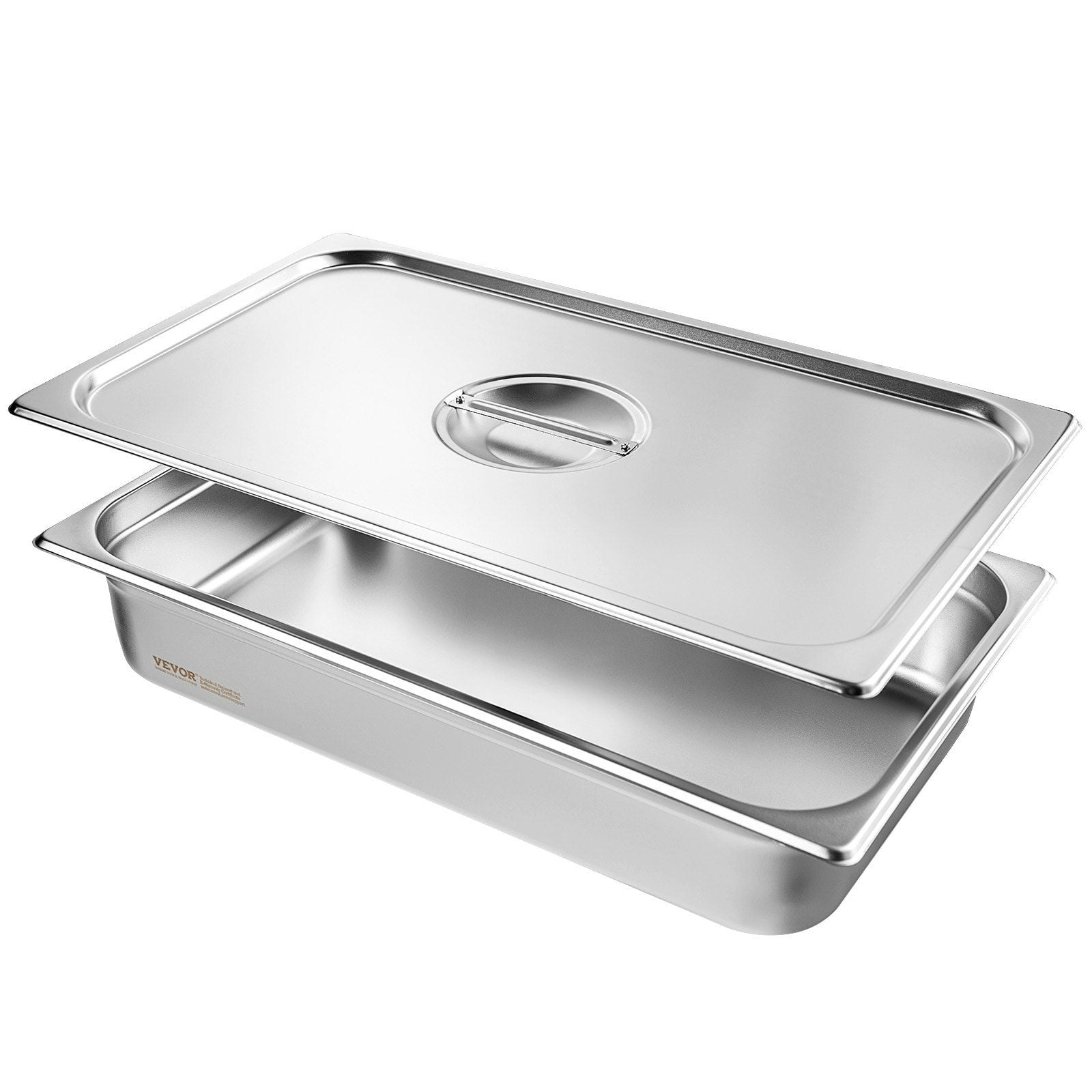 4 Pack Hotel Pans, Full Size Anti-Jam Steam Pan with Lid, 0.8mm Thick ...