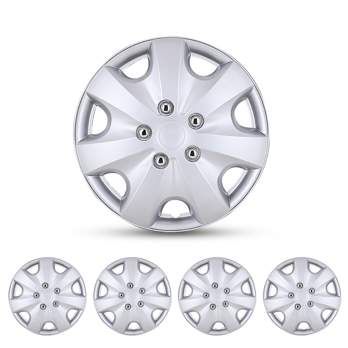 4 Pack Hubcap,14" Universal Wheel Rim Cover Replacement,Compatible with ...
