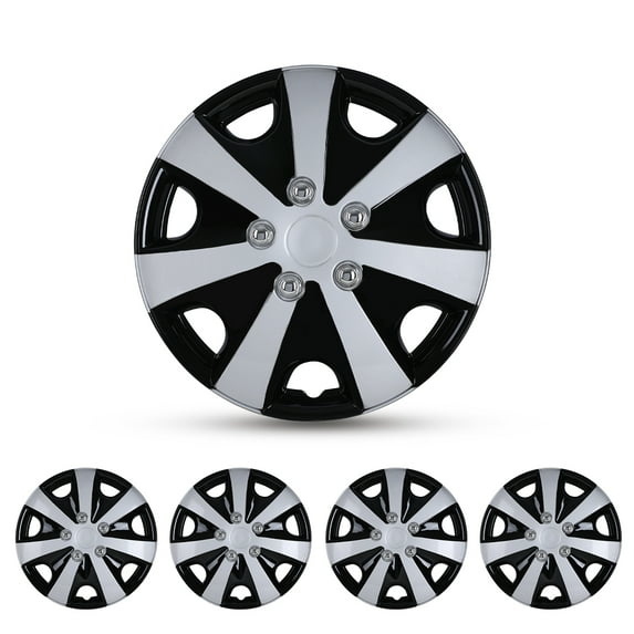 4 Pack Hubcap,15" Universal Wheel Rim Cover Replacement,Compatible with ...