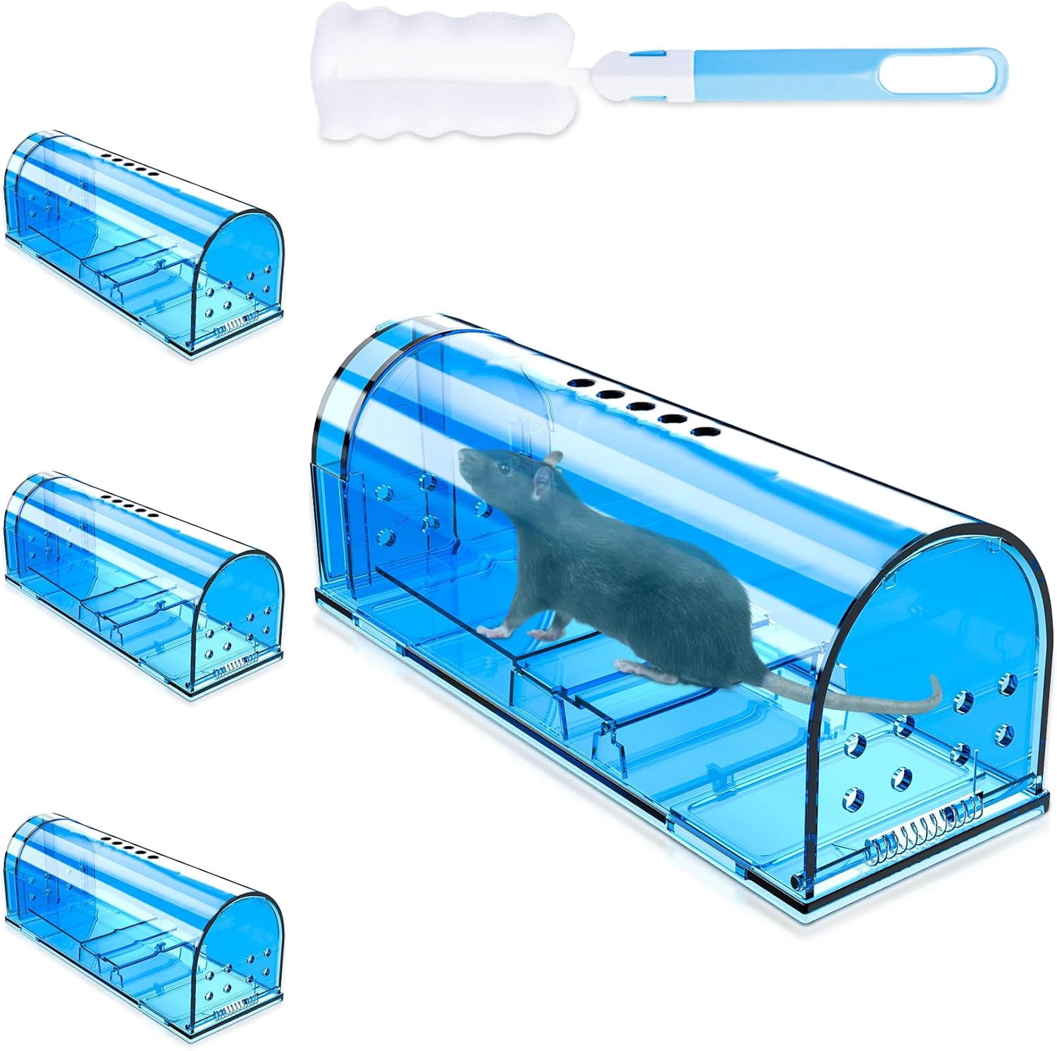 4 Pack Humane Mouse Traps No Kill, Catch and Release Live Mouse Trap ...