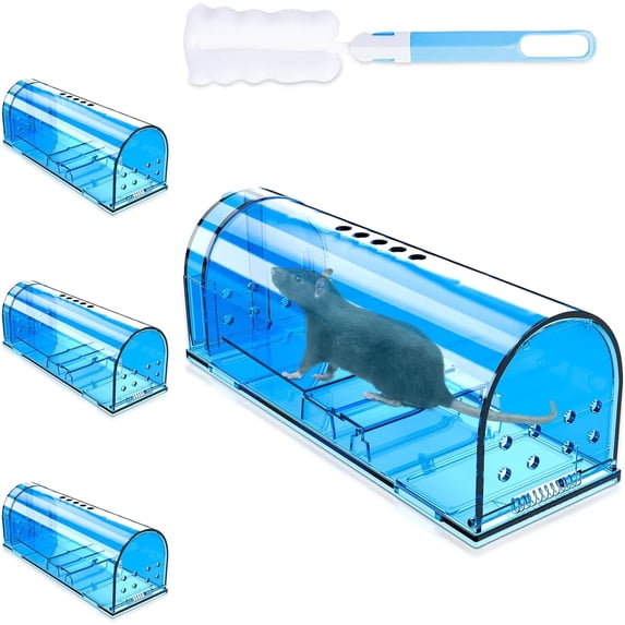 4 Pack Humane Mouse Traps No Kill, Catch and Release Live Mouse Trap ...