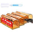 4 Pack Humane Mouse Traps No Kill, Live Mouse Traps Indoor, Reusable ...