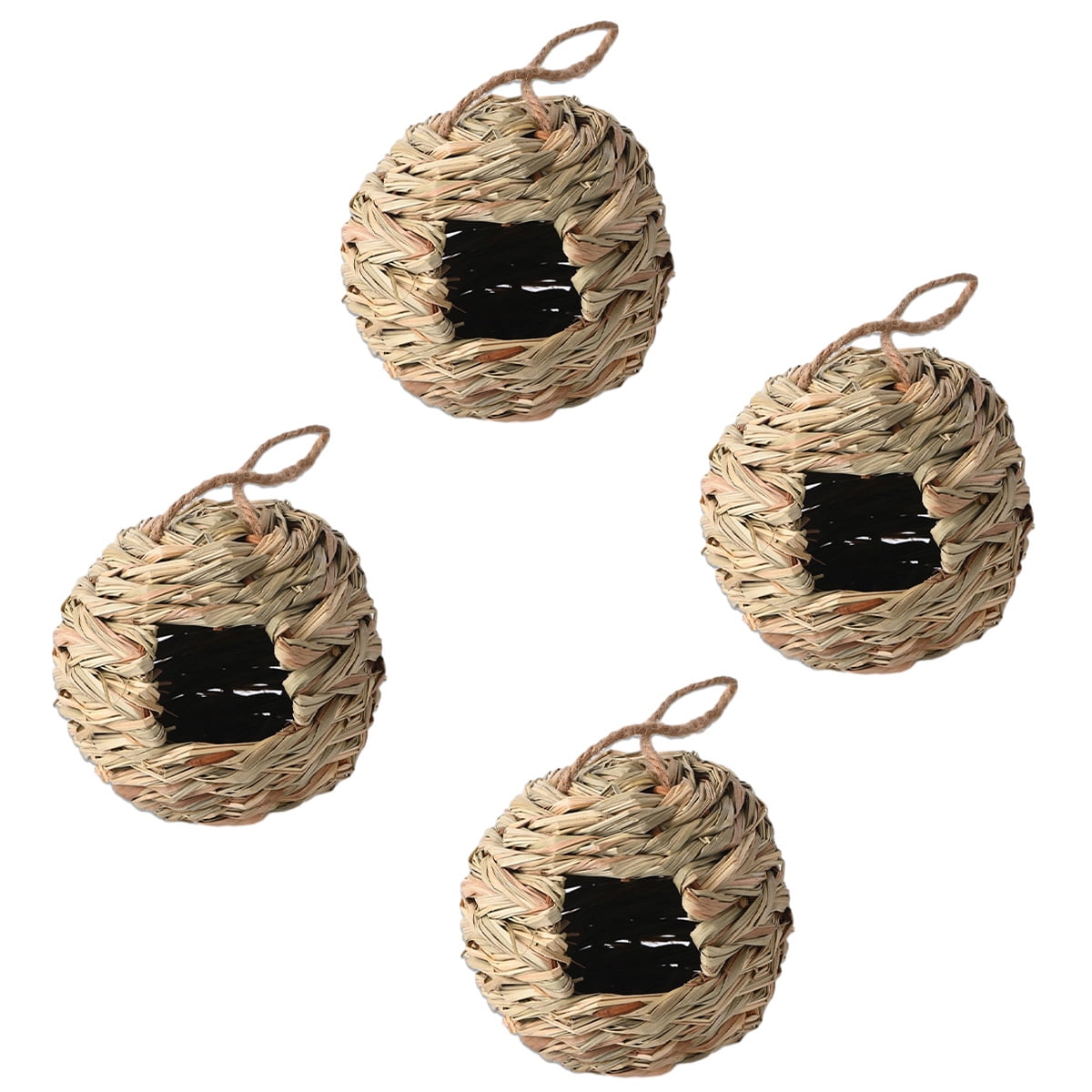 4 Pack Hummingbird House, Hand Woven Bird Nest for Outdoors Hanging ...