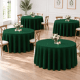 4 Pack Hunter Green Round Tablecloths 120 Inch For 60