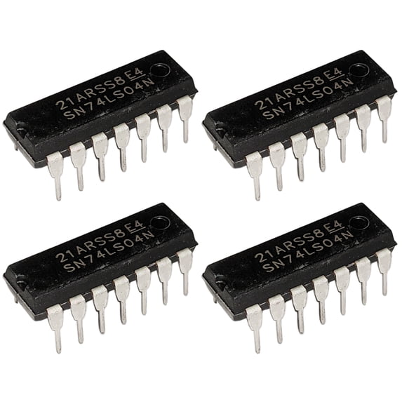 4 Pack IC Logic - 74LS04 14 Pin Hex Inverter - Walmart.com