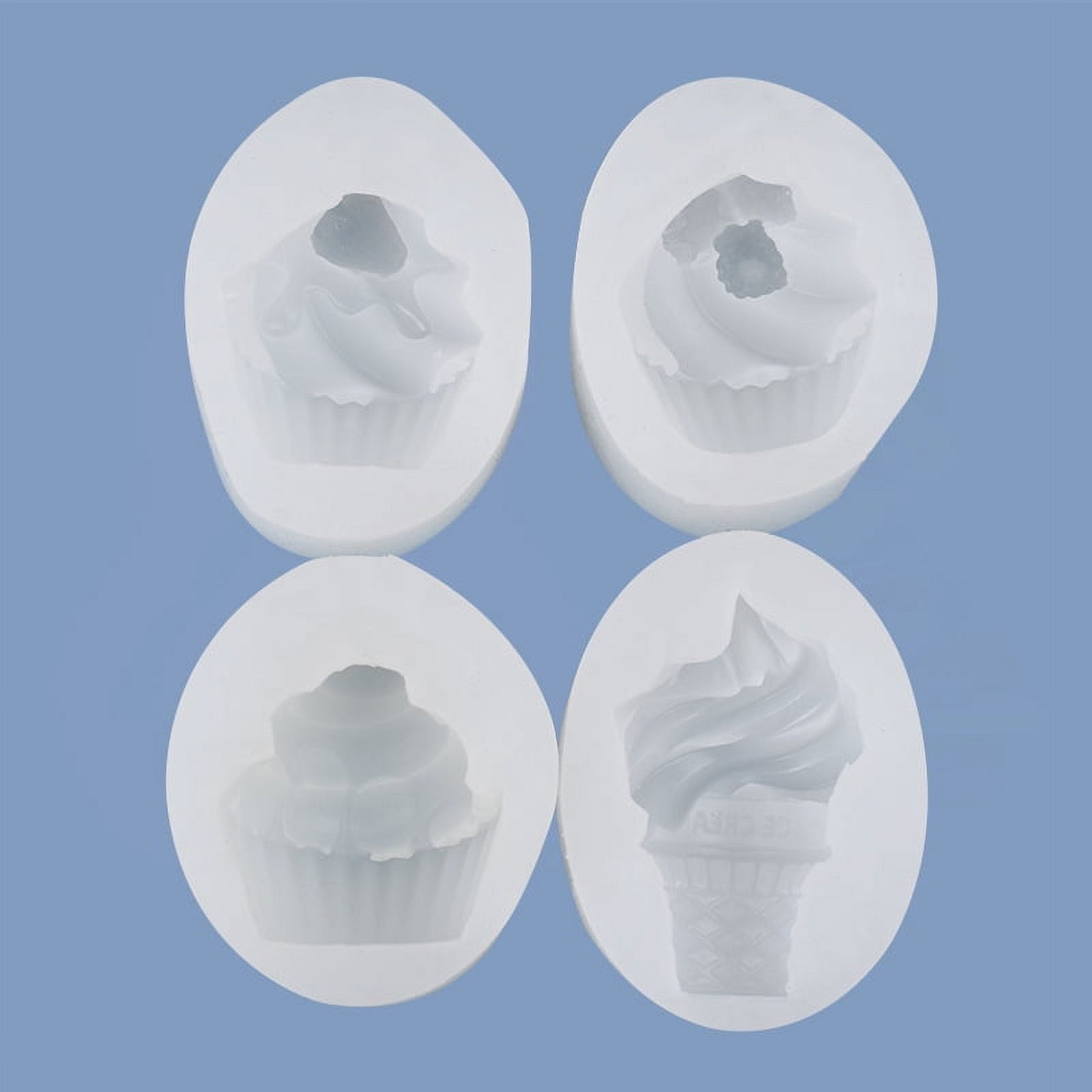 4 Pack Ice Cream Cones Strawberry Silicone Mold Raspberry Cake ...