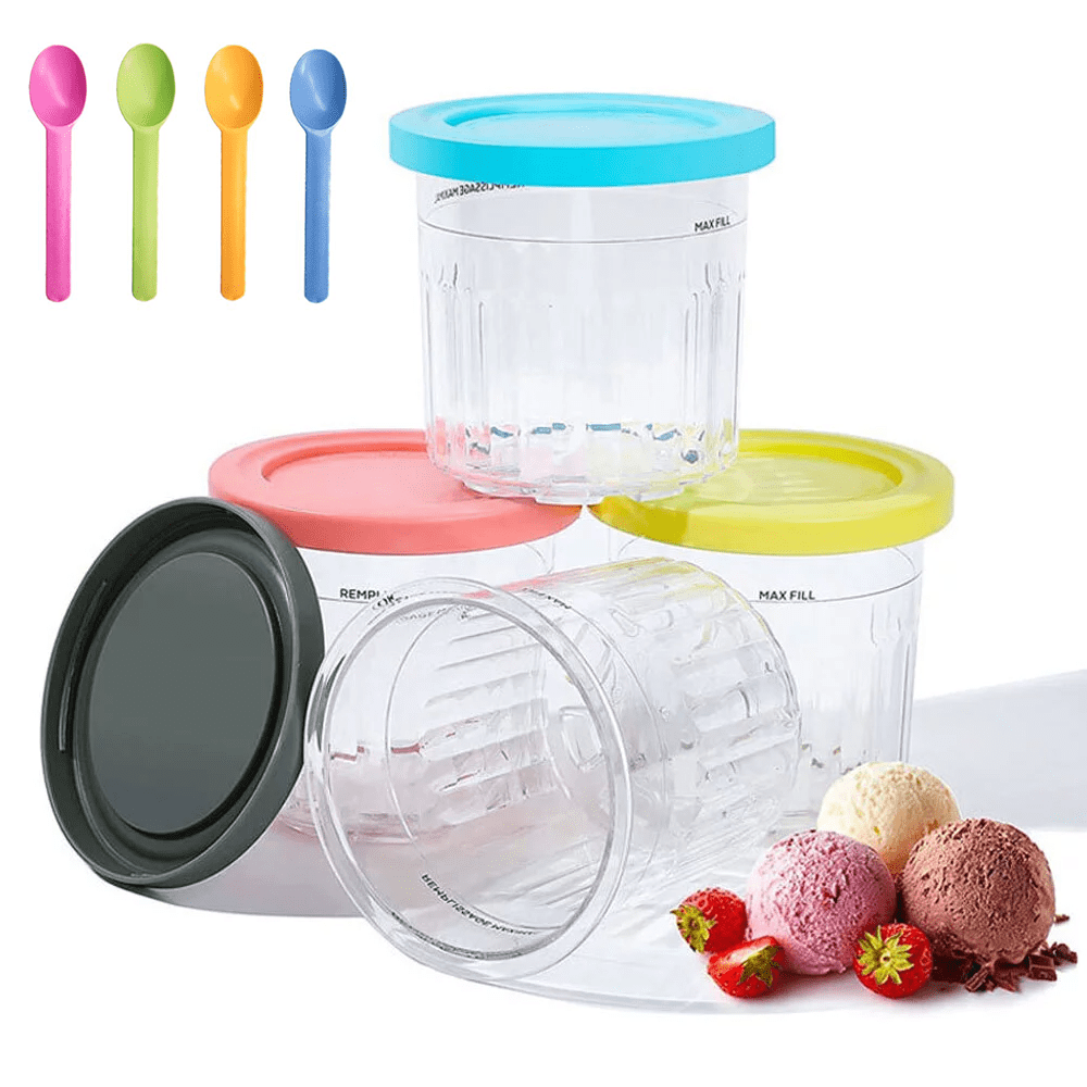 Ninja 4-Pack Ice Cream Containers, Replacement for NC301, NC300 ...