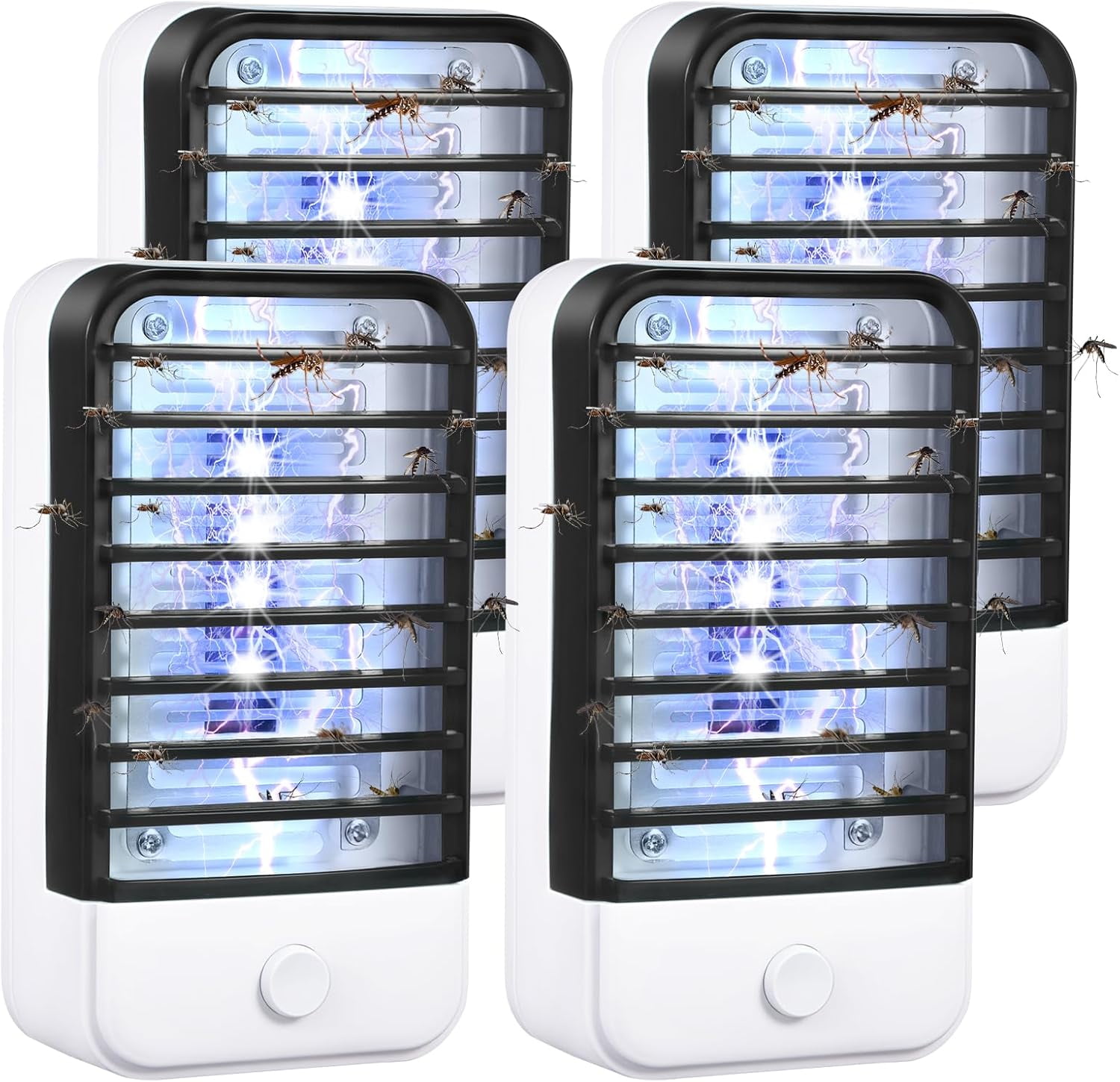 4 Pack Indoor Bug Zapper Plug-in Flying Insect Trap,Electric LED ...