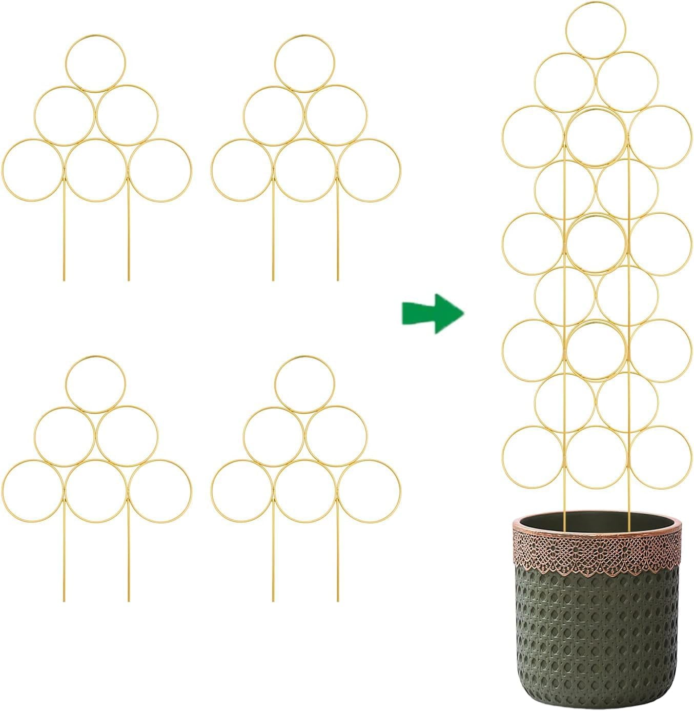4 Pack Indoor Climbing Plant Trellis, Small Trellis for Potted Plants ...